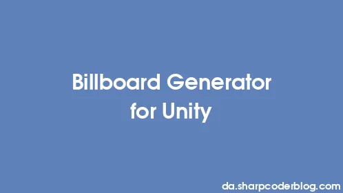Billboard Generator for Unity - Thumbnail