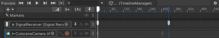 Unity Cinemachine Cutscene-tidslinje